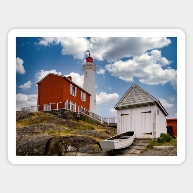 Fisgard Lighthouse - The Fisgard Lighthouse Sits The Mouth O - Sticker ...
