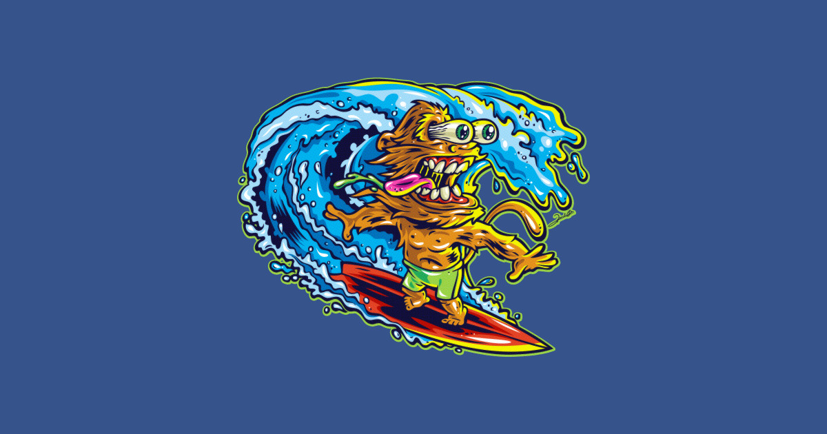 Surf Monkey - Surfing - T-Shirt | TeePublic