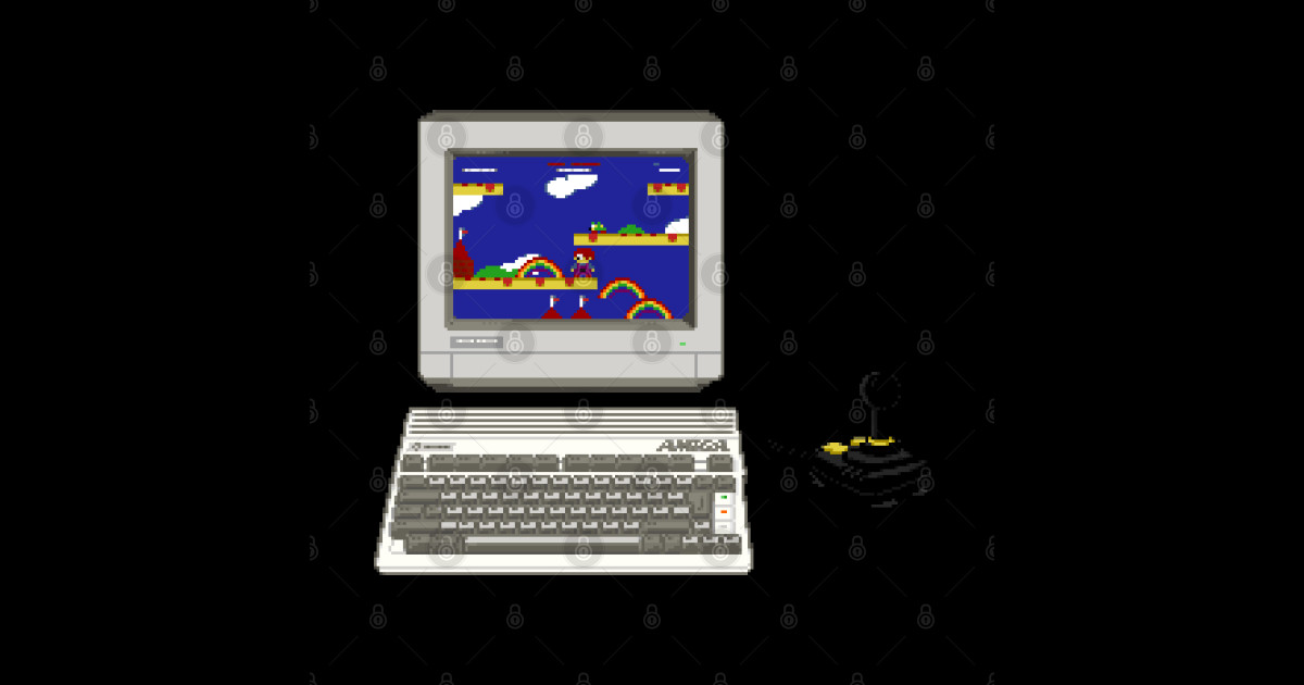Commodore Amiga 600 Retro Gaming and Computer - Amiga - Sticker | TeePublic