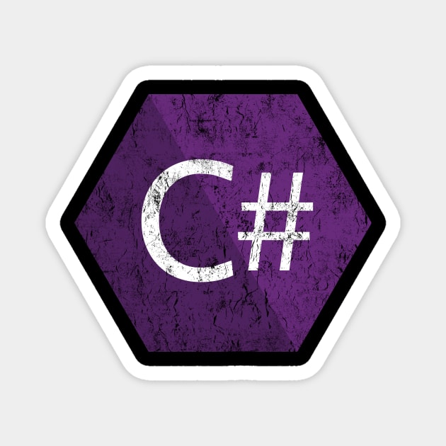 Vintage C# C Sharp Programmer - C Sharp Logo - Magnet | TeePublic