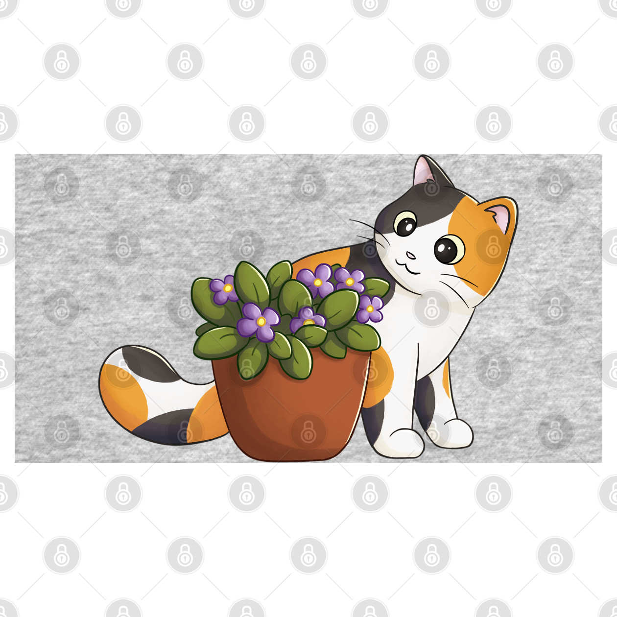 Calico Cat With Flower - Calico Cat - Hoodie | TeePublic