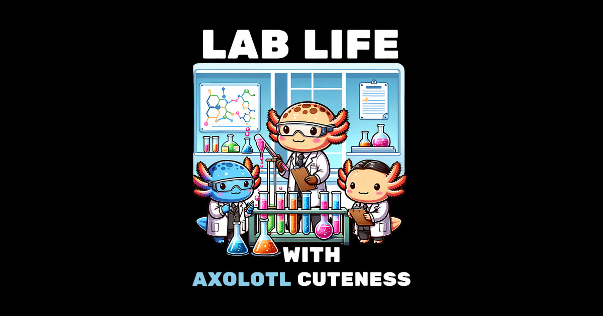 Chibi Axolotl Science Lab stem kids chemistry education 3 - Axolotl ...