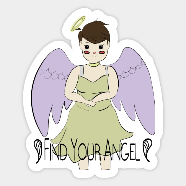 Find Your Angel - Angel - Sticker | TeePublic