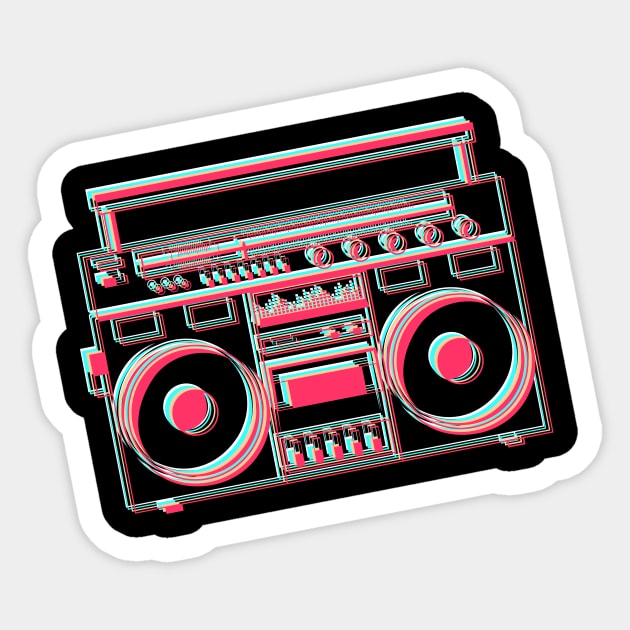 Boombox Ghetto Blaster - Rap - Sticker | TeePublic