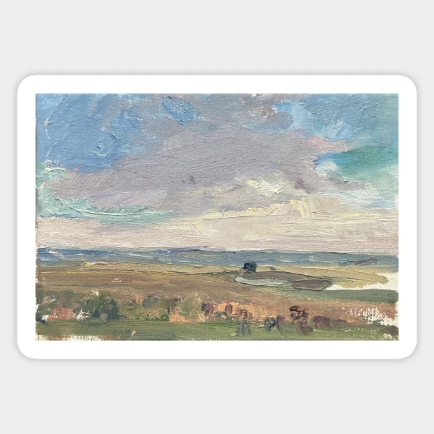 Simple Impressionism Oil on Canvas - Landscape - Sticker | TeePublic