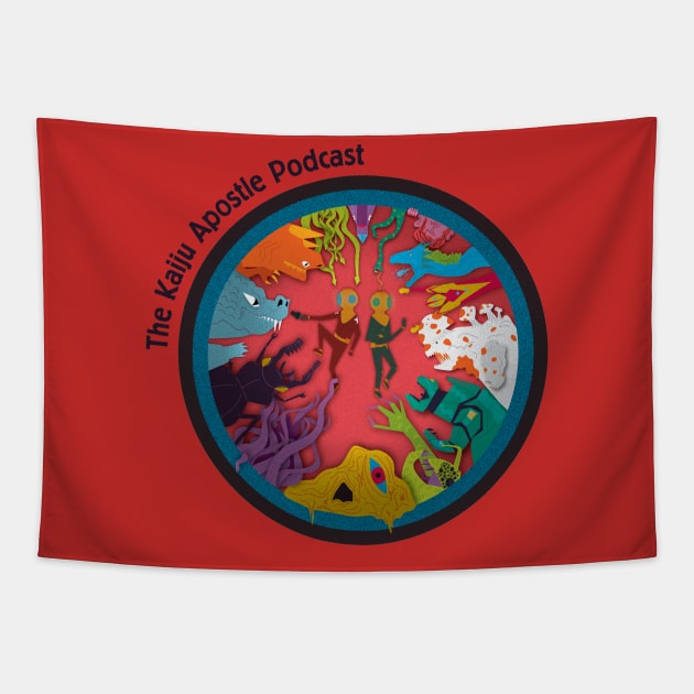 TKAP Logo (With Text) - The Kaiju Apostle Podcast - Tapestry | TeePublic