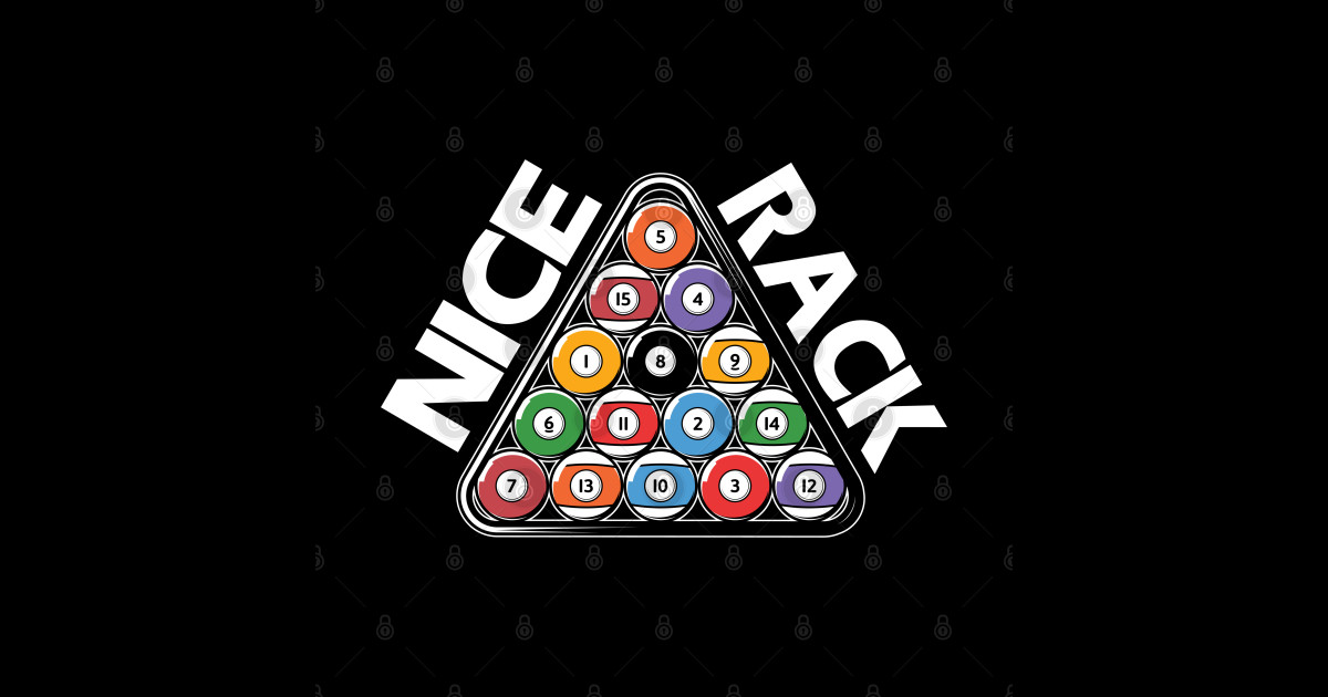 Nice Rack - Pool - Sticker | TeePublic