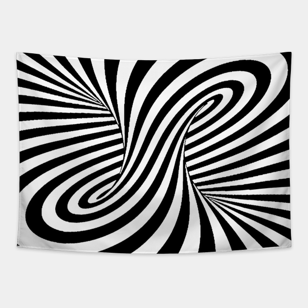 Op Art Trippy Optical Illusion - Optical Illusion - Tapestry | TeePublic