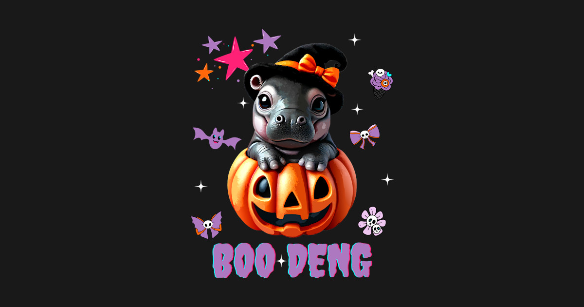 MOO DENG Thai Bouncy Pig Cute Baby Hippo BOO DENG Halloween - Moo Deng ...