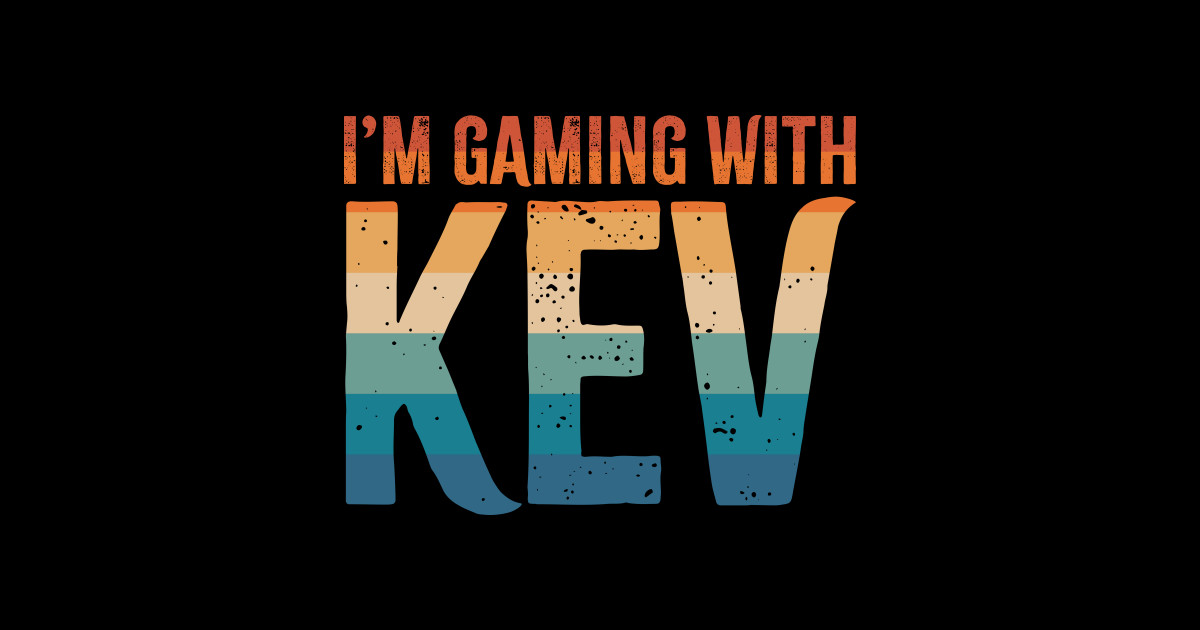 I'm Gaming with Kev Classic Retro Sunset - Gaming - Sticker | TeePublic