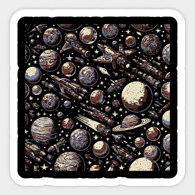 Outer Space Pattern - Outer Space Design - Sticker | TeePublic