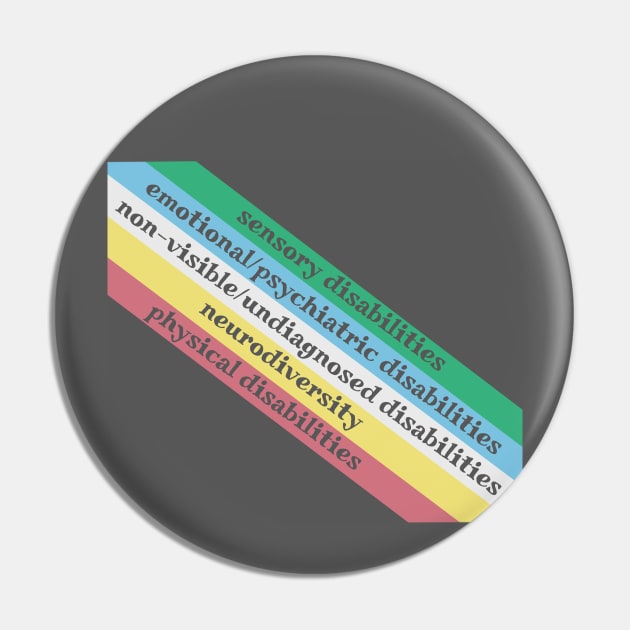 Disability pride flag - Disability Pride - Pin | TeePublic