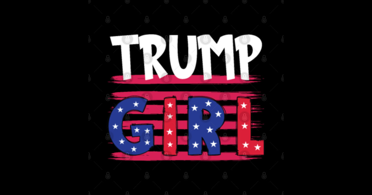 Trump Girl Messy Bun Trump 2024 Election American Flag - Trump Girl ...