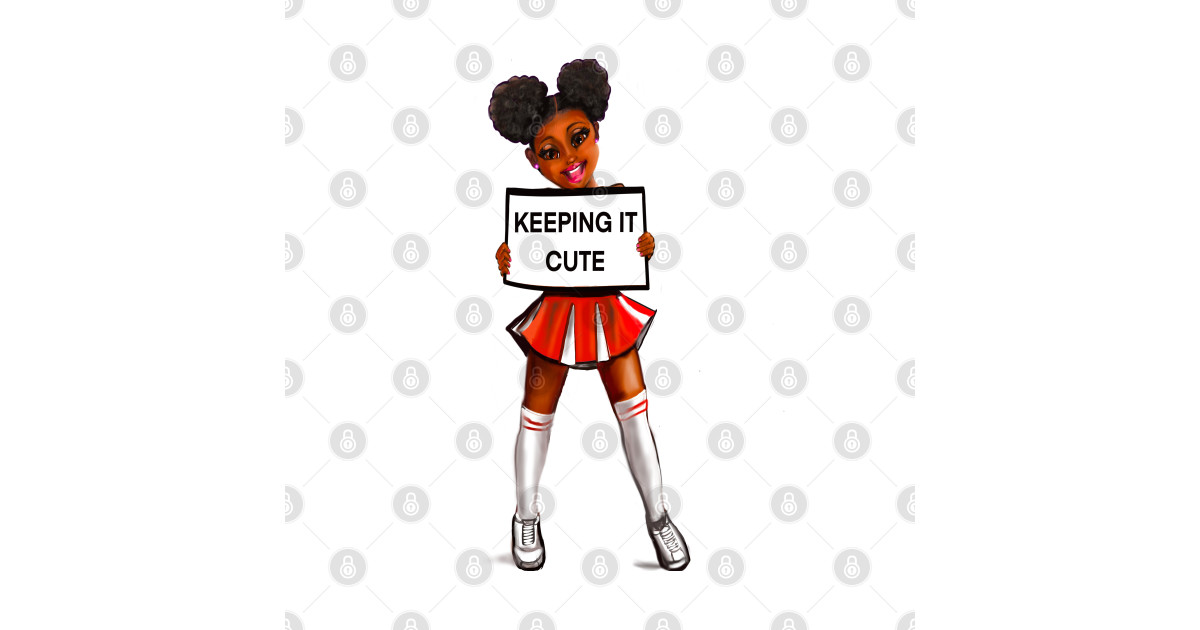 Inspirational motivational affirmation black anime girl cheerleader ...