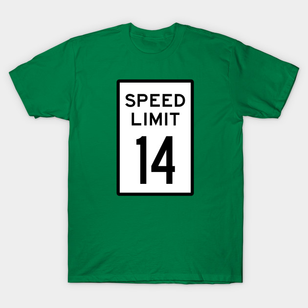 Speed Limit 14 mph - Disney - T-Shirt | TeePublic