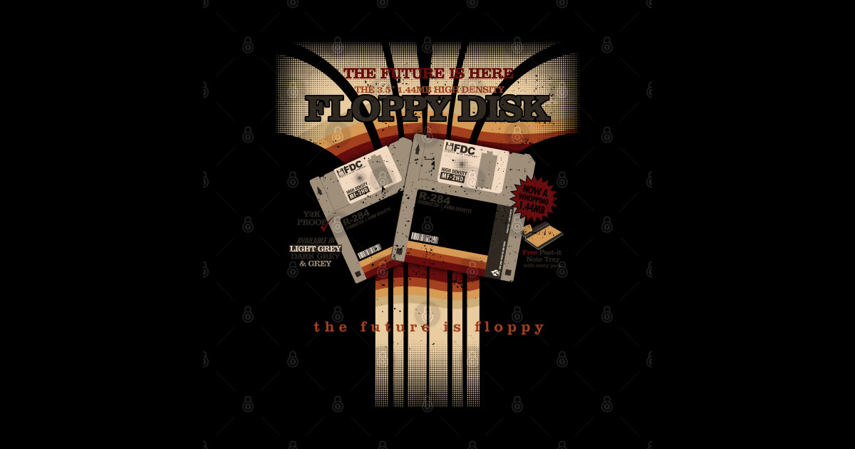 Vintage Tech Retro Computing Floppy Disk Humor - Retro Vintage - Sticker | TeePublic