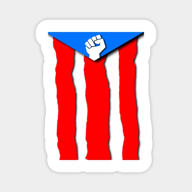 Ripped Puerto Rican Flag - Puerto Rican Flag - Magnet | TeePublic