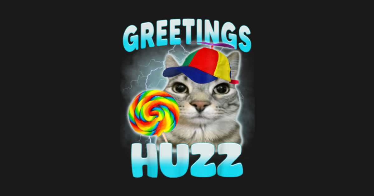 Greetings Huzz Cat Holding Lollipop - Greetings Huzz Cat Holding ...