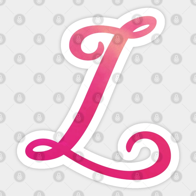 Letter L Monogram, Pink Color Personalized Design - Monogram L ...