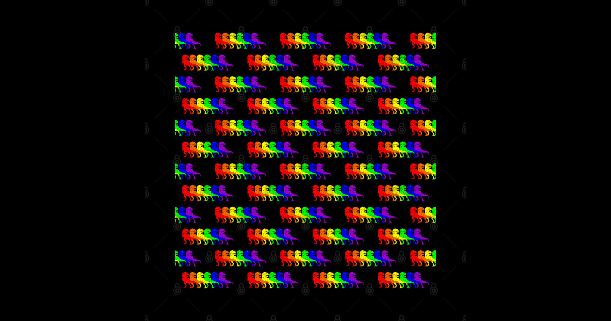 T-Rex Pride Pattern - Pride - Sticker | TeePublic