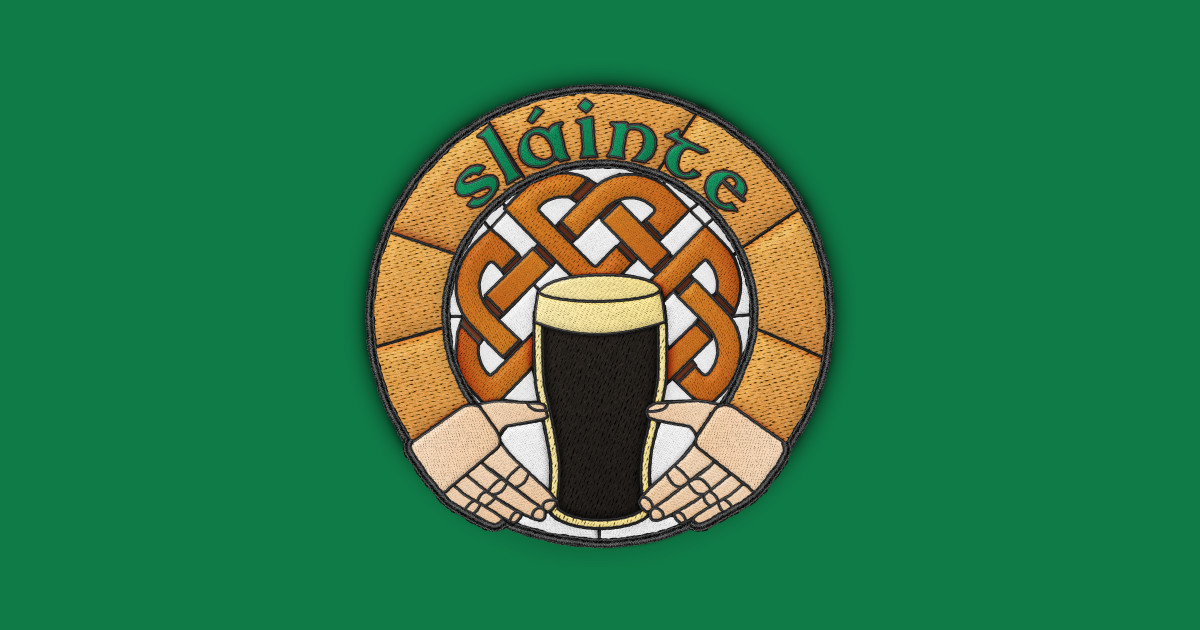 Sláinte Claddagh Patch design - Slainte - T-Shirt | TeePublic