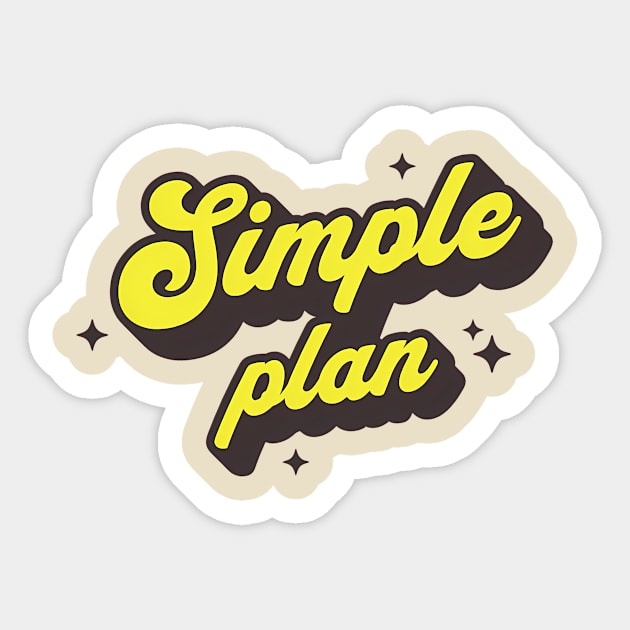 Vintage old typo simple - Simple Plan - Sticker | TeePublic
