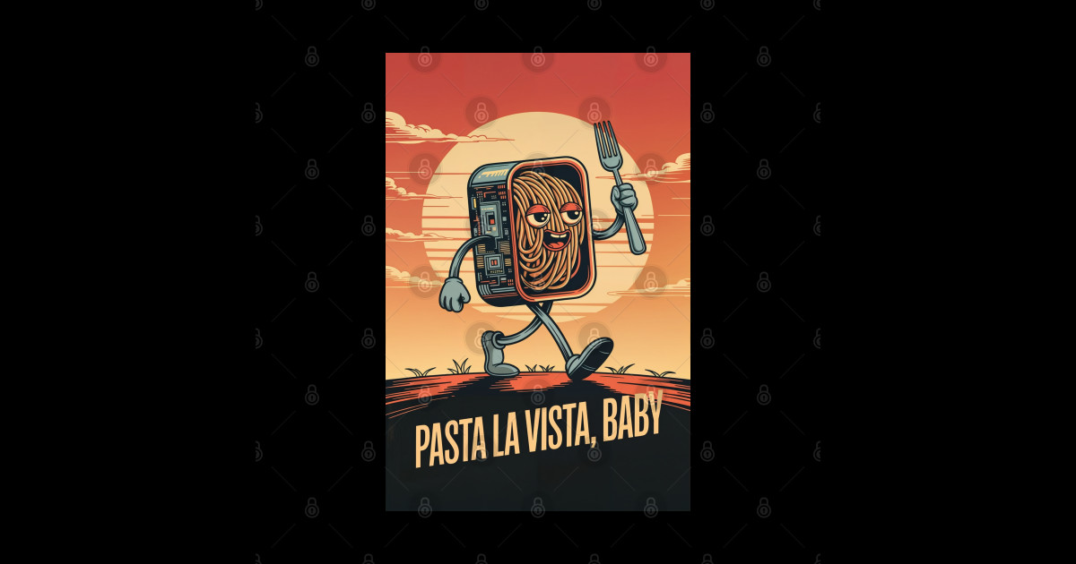 Pasta La Vista, Baby - Terminator - Sticker | TeePublic