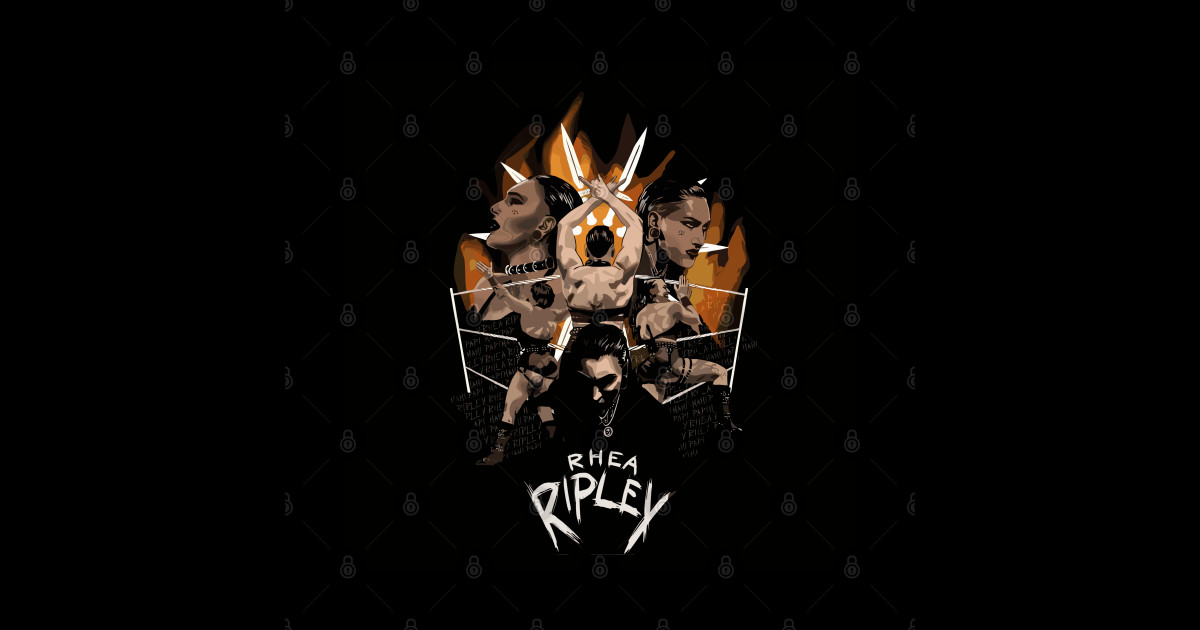 Rhea Ripley "Mami" Wrestling Art - Rhea Ripley - Sticker | TeePublic