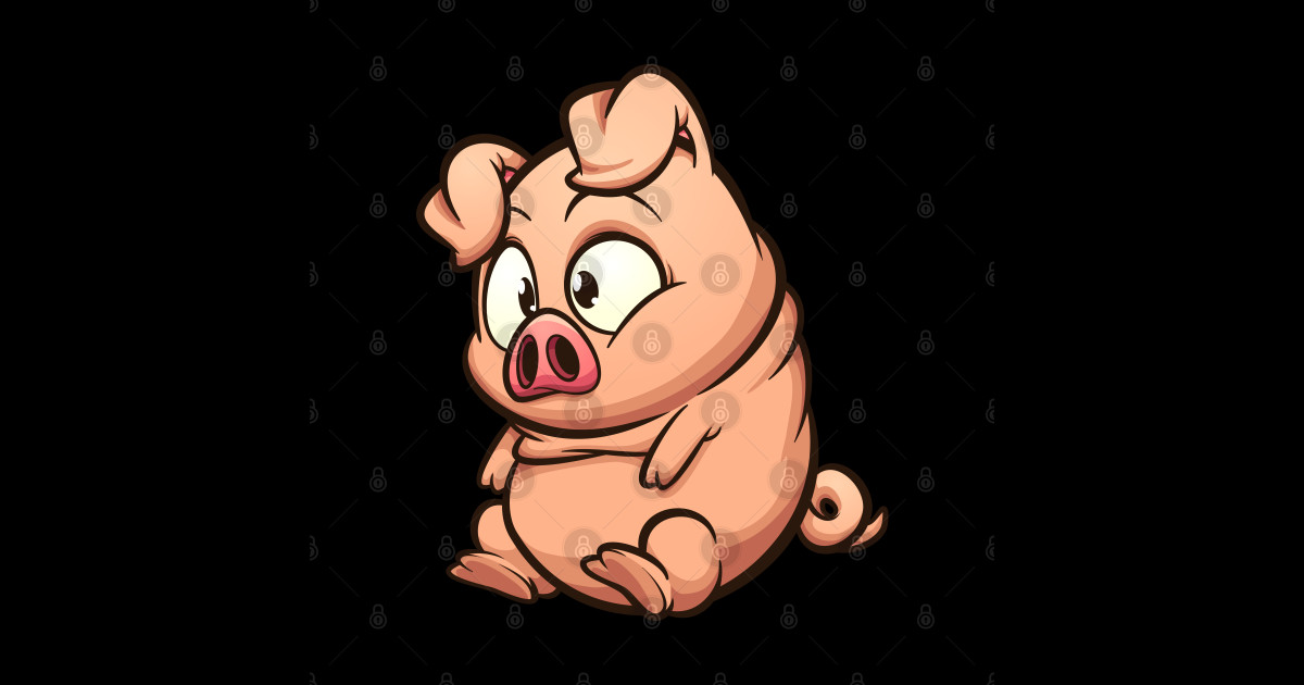 Fat little pig - Pig - Posters and Art Prints | TeePublic