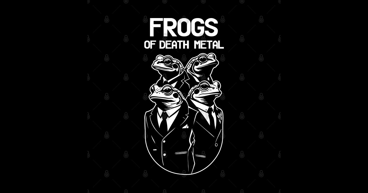 Frogs Of Death Metal - Death Metal - Sticker | TeePublic