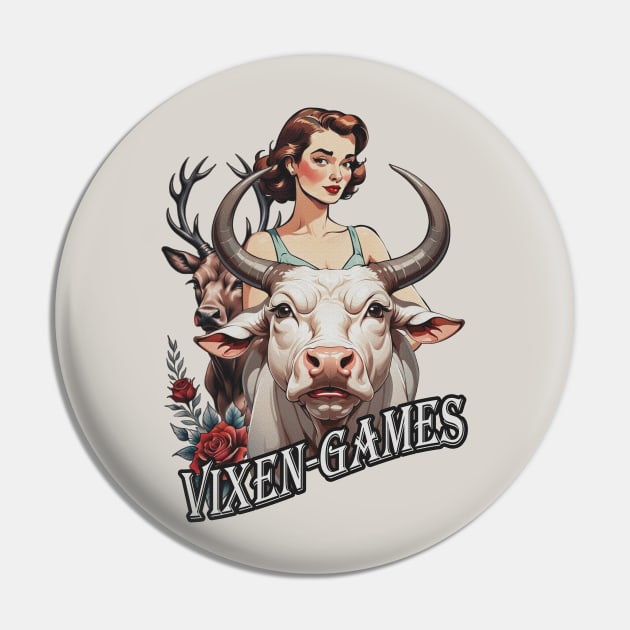 Big white bull and stag with Vixen wife - Vixen Hotwife - Pin | TeePublic