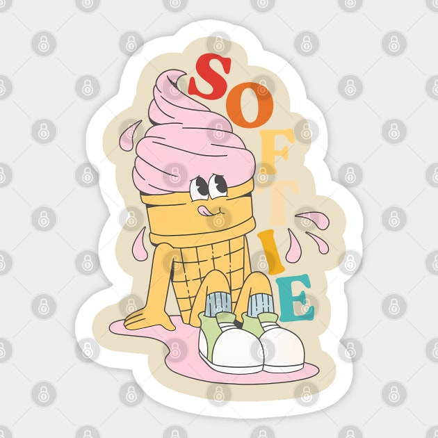 Softie Ice Cream - Ice Cream Lovers - Sticker | TeePublic