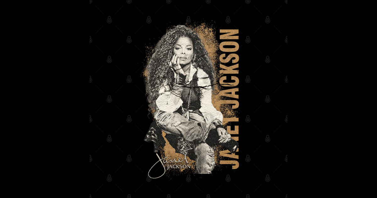 Janet Jackson // retro brown - Janet Jackson - T-Shirt | TeePublic