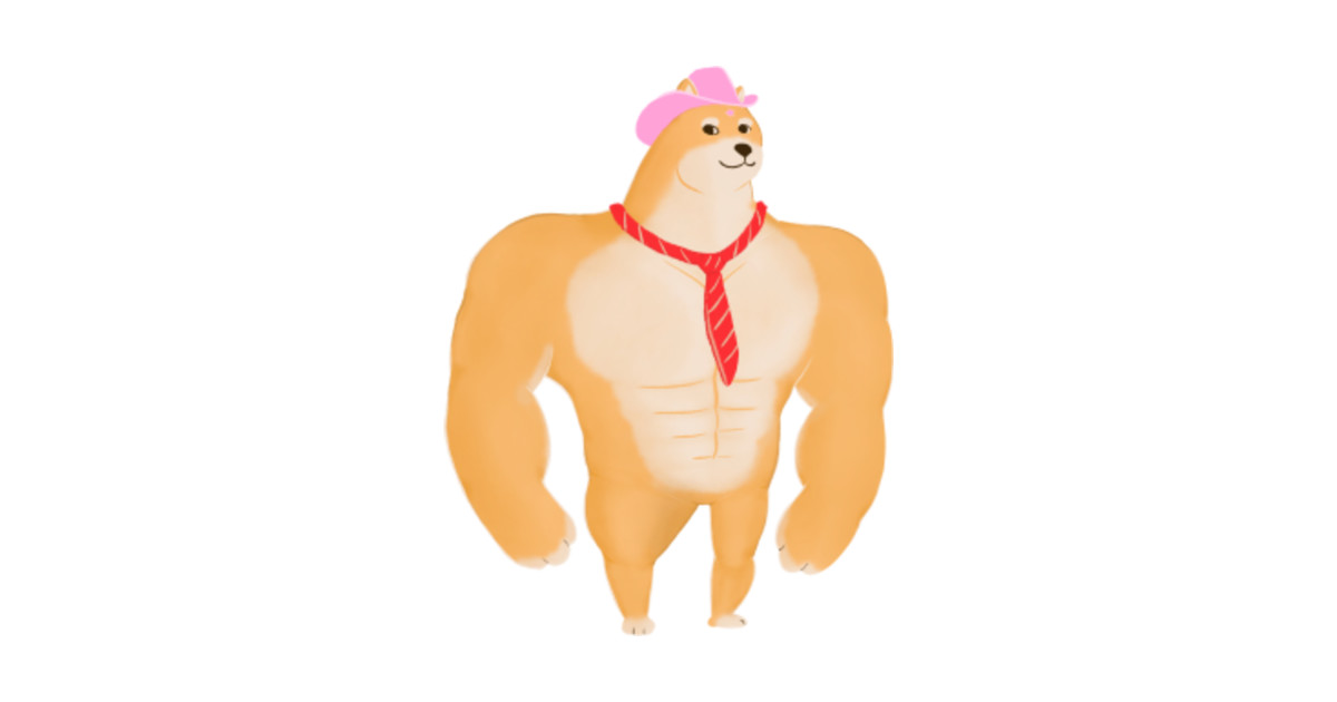 Big Muscle Cheems - Cheems - T-Shirt | TeePublic