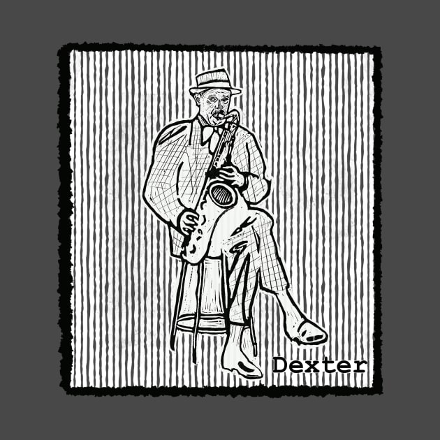 Dexter Gordon Legendary Jazz Saxophone Player Linotype Art Original ...