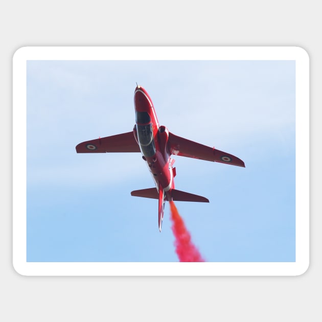 RAF Red Arrow with Red Smoke - Raf - Sticker | TeePublic