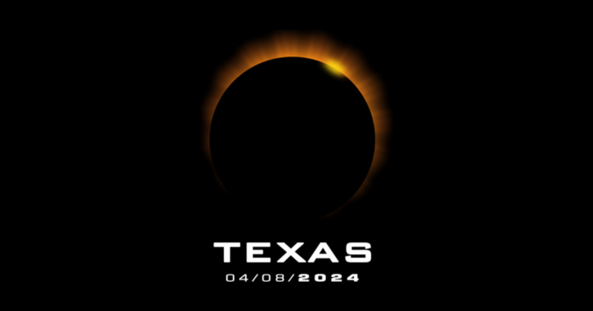 Total Solar Eclipse 2024 Texas - Texas Eclipse 2024 - Sticker | TeePublic