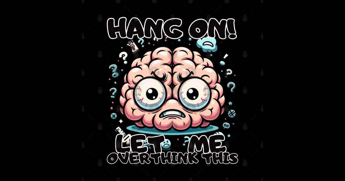 Overthinking Brain Comic Art - Overthinking Brain - Sticker | TeePublic