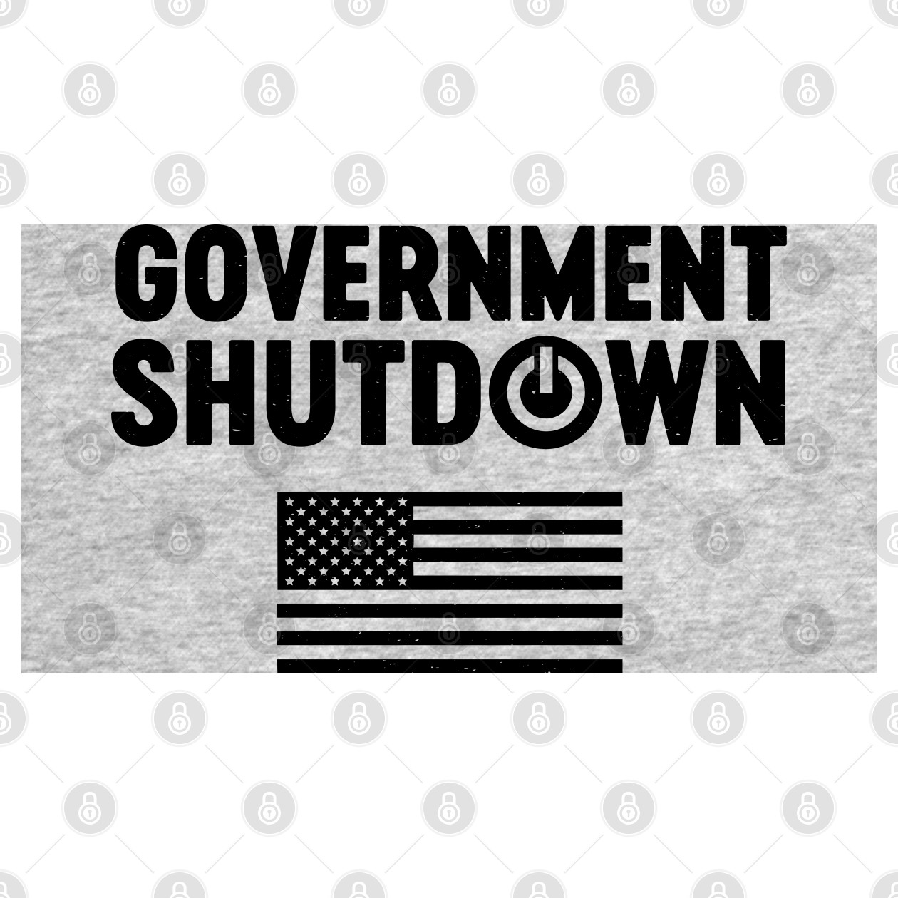 GOVERNMENT-SHUTDOWN Distressed USA Flag - Government Shutdown - T-Shirt ...
