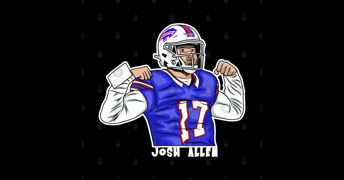 Josh Allen celebration - Football - Sticker | TeePublic