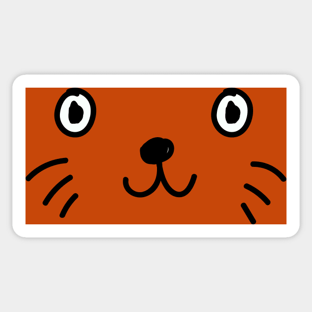 Victor Orange Cat - Victor - Sticker | TeePublic