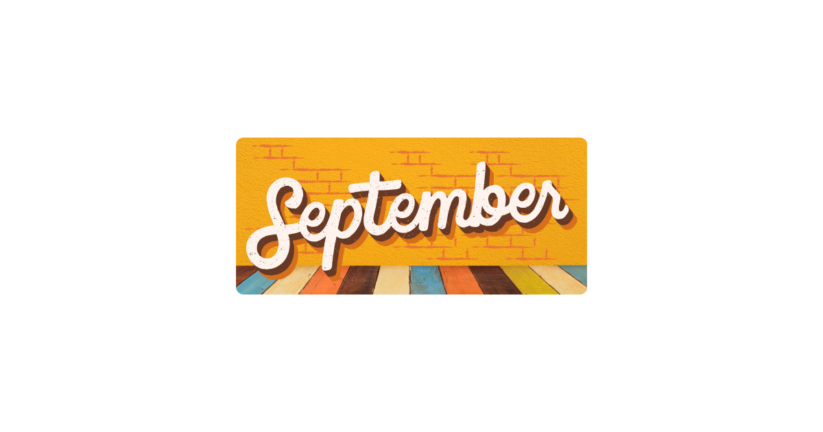 September Month Retro Text - September Birthday Gift Ideas - T-Shirt ...