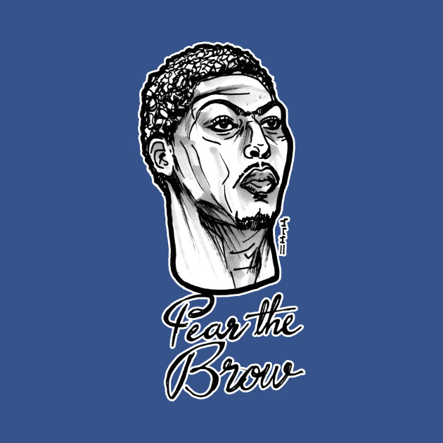 Anthony Davis Fear the Brow - Anthony Davis - Pillow | TeePublic
