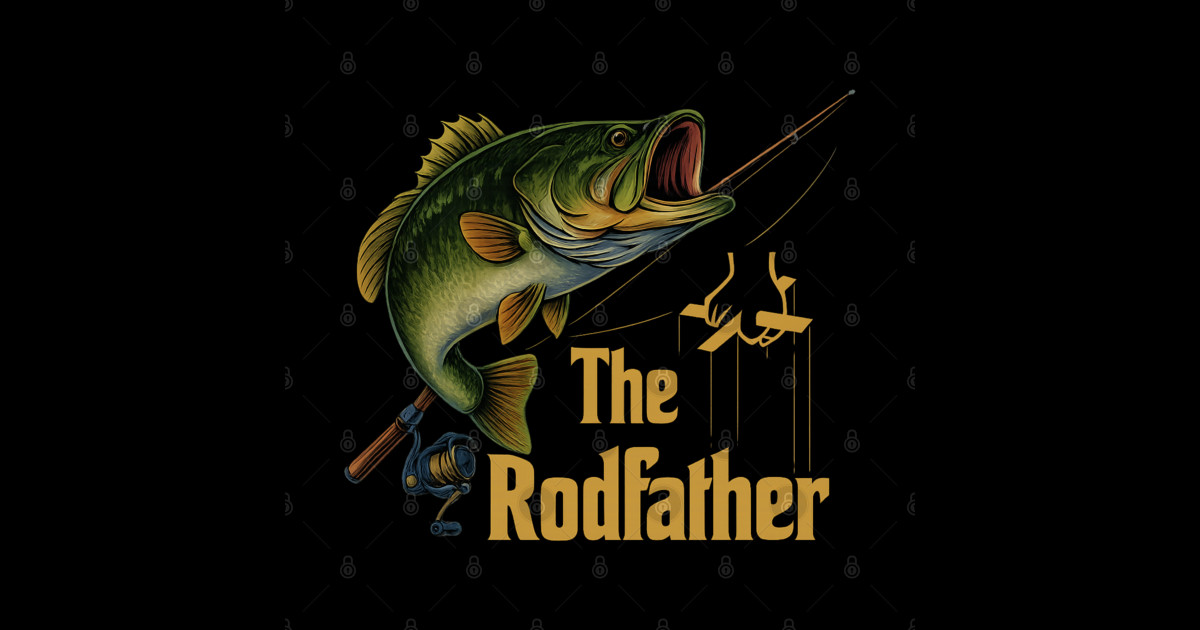The Rodfather – Color Bass Fishing - The Rodfather - Sticker | TeePublic