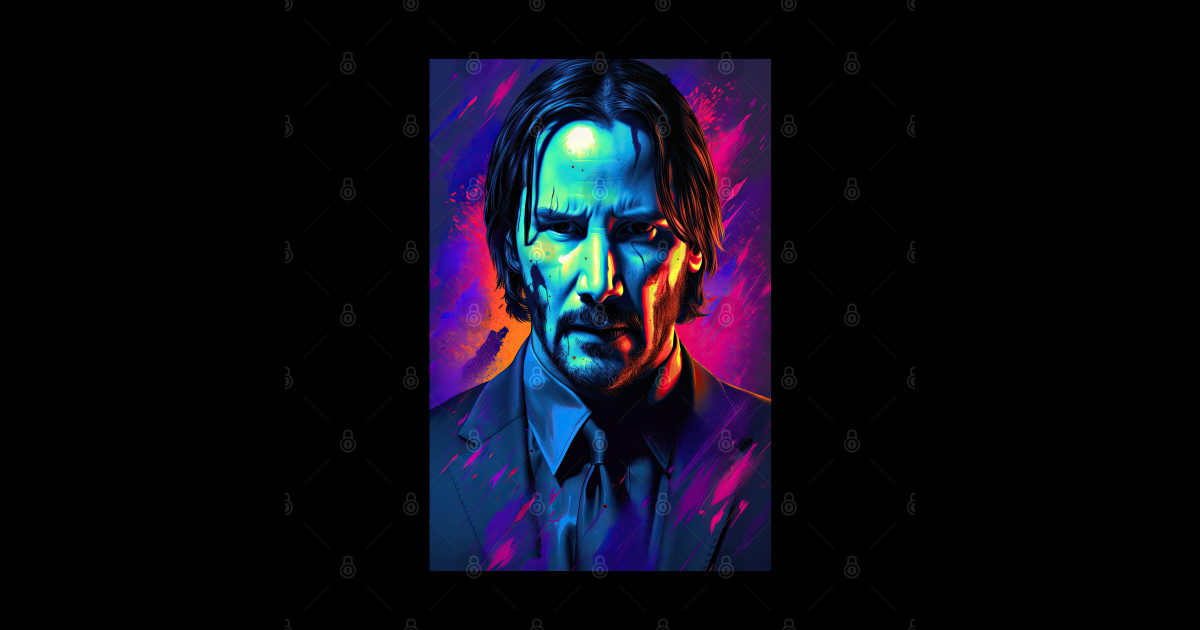John Wick 4 Colorful - John Wick 4 - Sticker | TeePublic