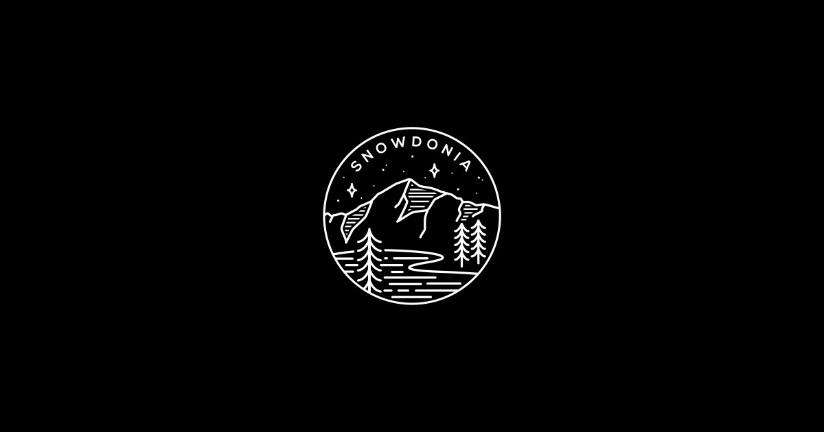 Snowdonia National Park Emblem - Black - Snowdonia - Sticker | TeePublic