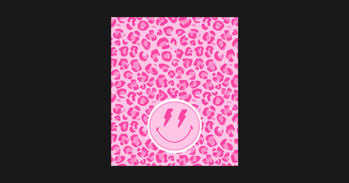 Preppy School Supplies, Preppy, Aesthetic, Pink, Leopard Print, Smile ...