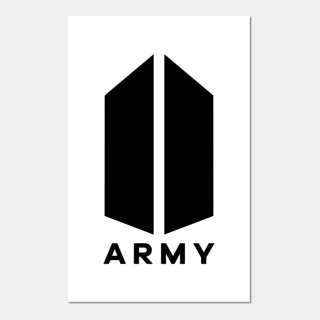 BTS ARMY LOGO - Bts Bangtan Boys Kim Taehyung V Jin Kim - Posters and ...