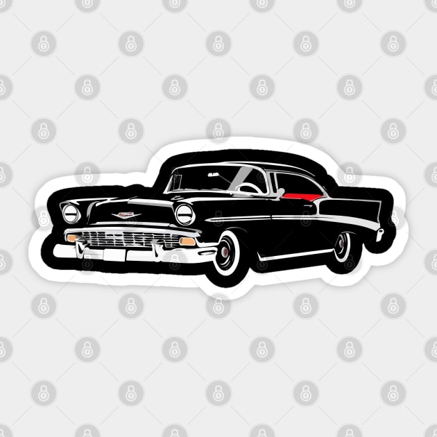 1956 Bel Air Lines - Chevy Bel Air - Sticker | TeePublic