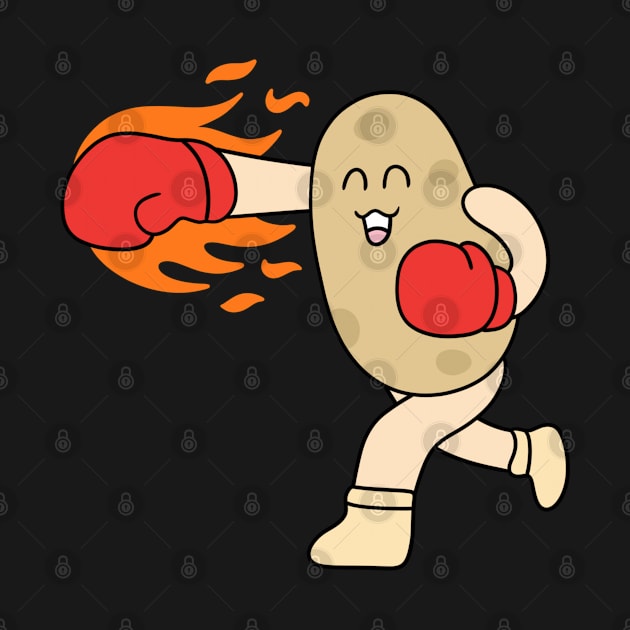Cute potato boxing - Potato - T-Shirt | TeePublic
